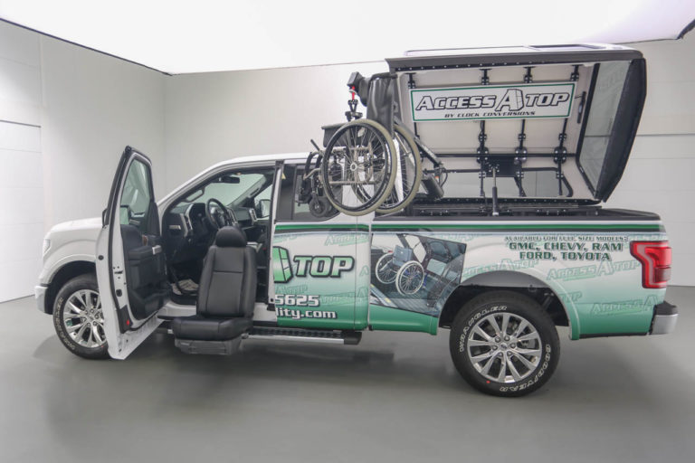 AccessATop Wheelchair Accessible Truck System - Clock Mobility